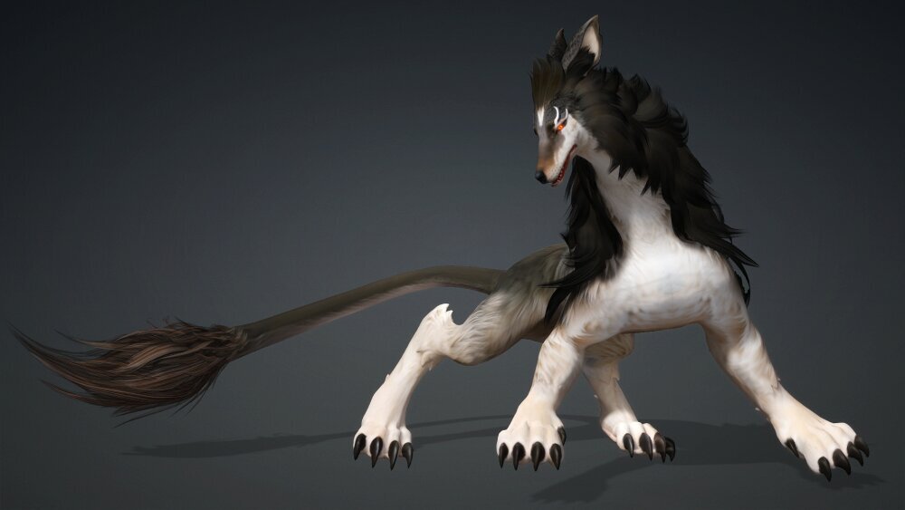 Lobo Divino A2 Modelo 3D - Descargar Criaturas mitológicas on 3DModels.org