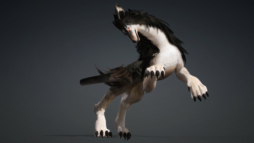 Lobo Divino A2 Modelo 3D - Descargar Criaturas mitológicas on 3DModels.org