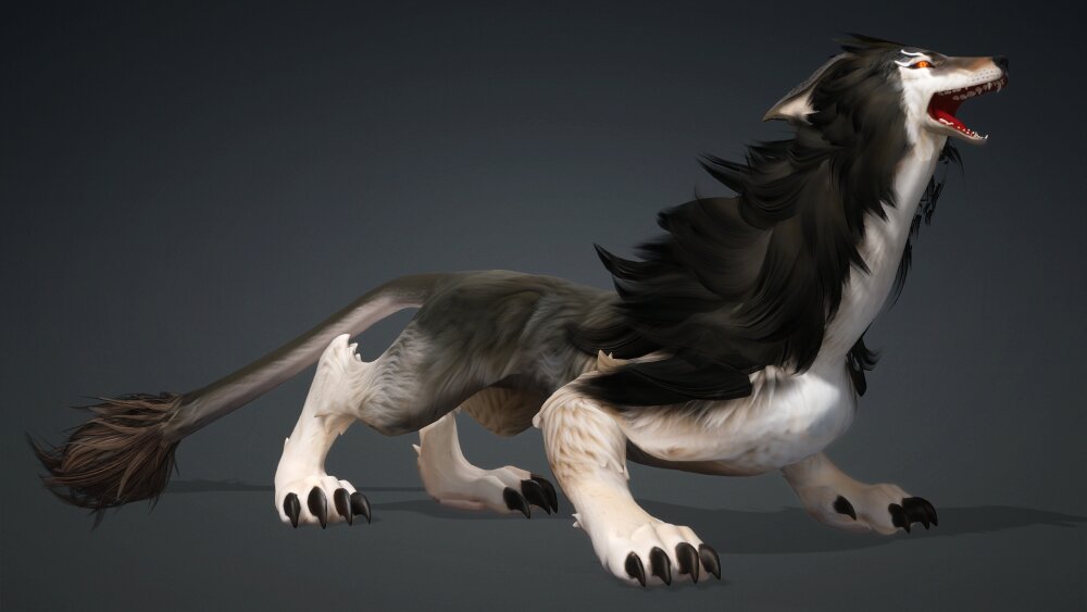 Divine Wolf A2 3D model - Download Mythological creatures on 3DModels.org