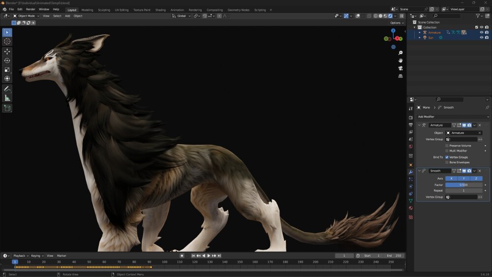 Divine Wolf A2 3D model - Download Mythological creatures on 3DModels.org