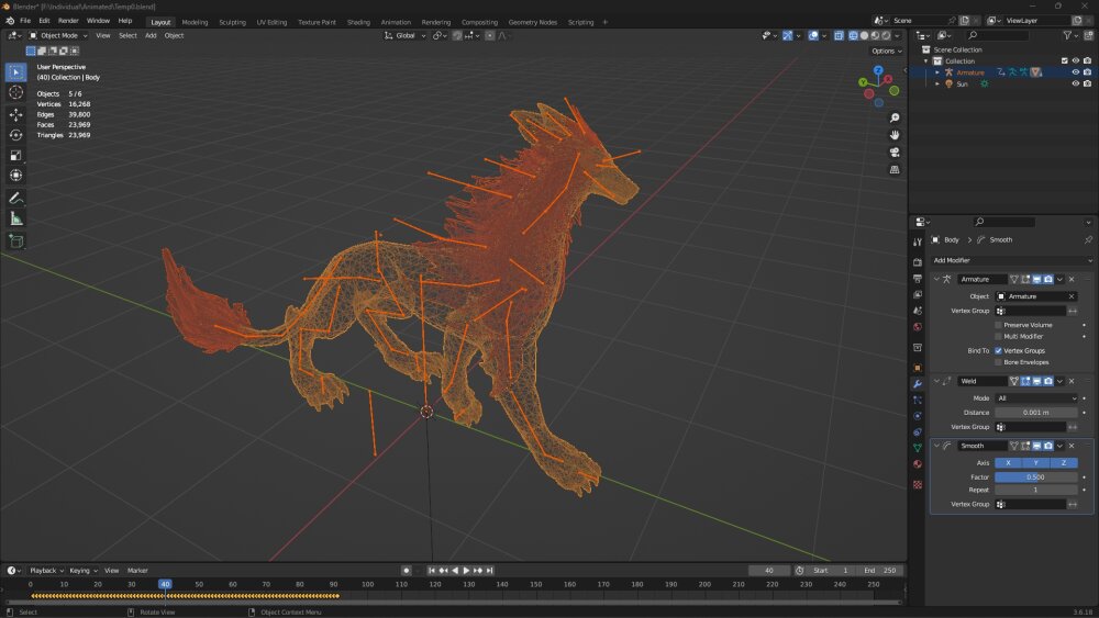 Divine Wolf A3 3D model - Download Mythological creatures on 3DModels.org