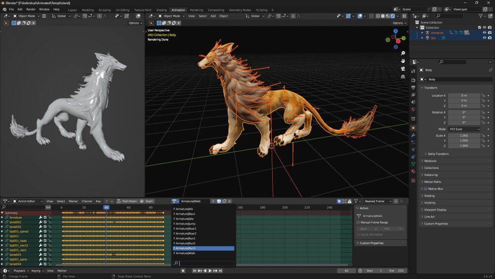 Divine Wolf A3 3D model - Download Mythological creatures on 3DModels.org