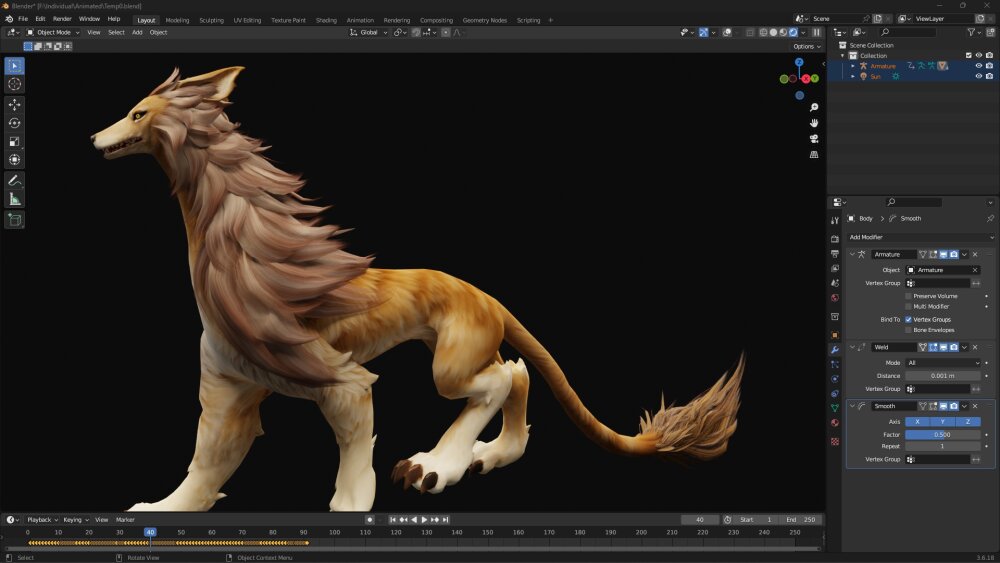 Divine Wolf A3 3D model - Download Mythological creatures on 3DModels.org