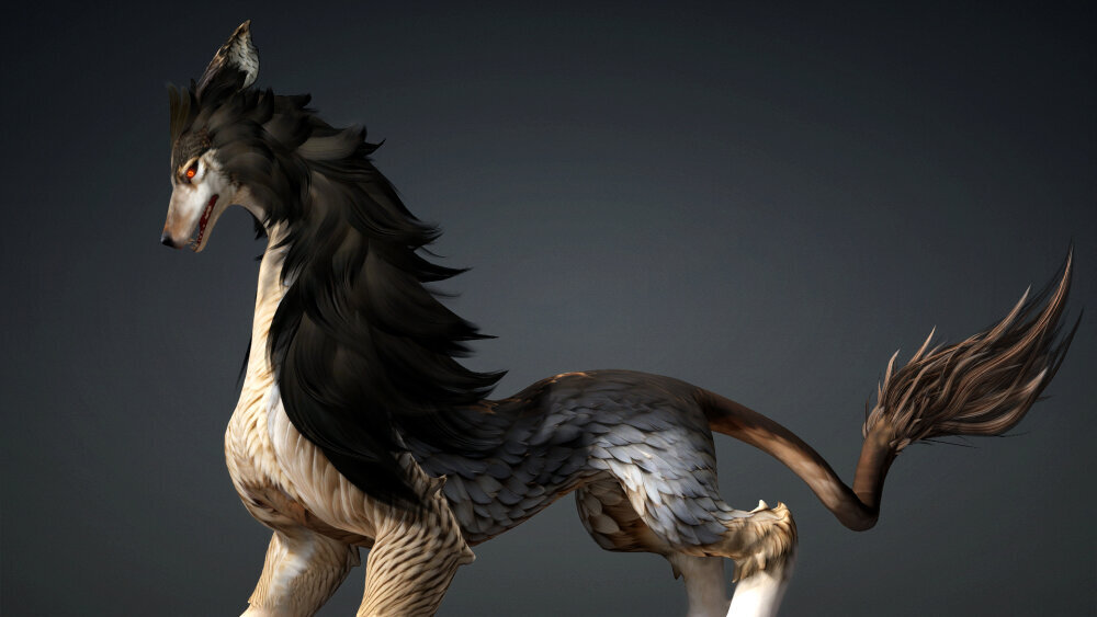 Divine Wolf A4 3D model - Download Mythological creatures on 3DModels.org