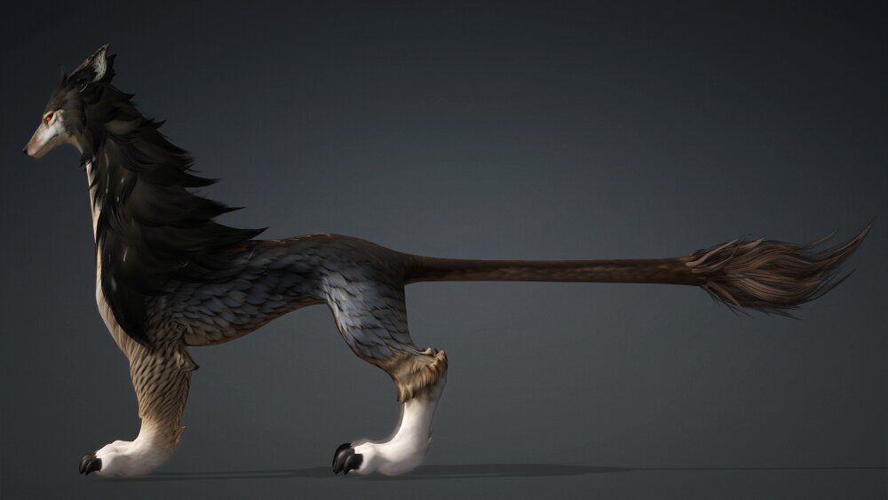 Divine Wolf A4 3D model - Download Mythological creatures on 3DModels.org
