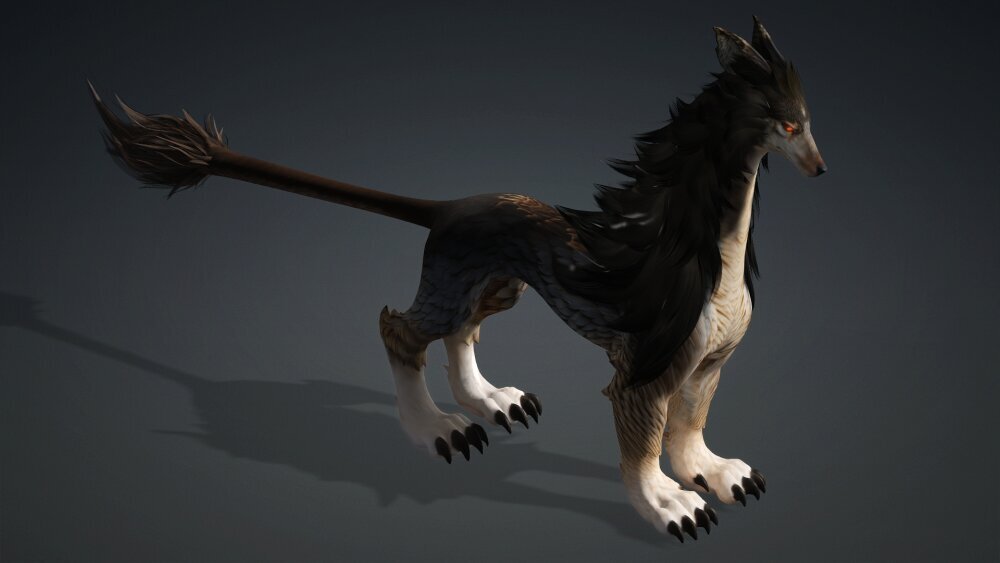 Divine Wolf A4 3D model - Download Mythological creatures on 3DModels.org