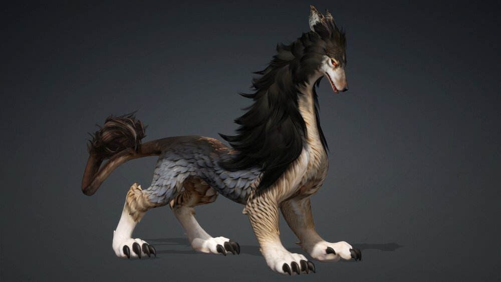 Divine Wolf A4 3D model - Download Mythological creatures on 3DModels.org