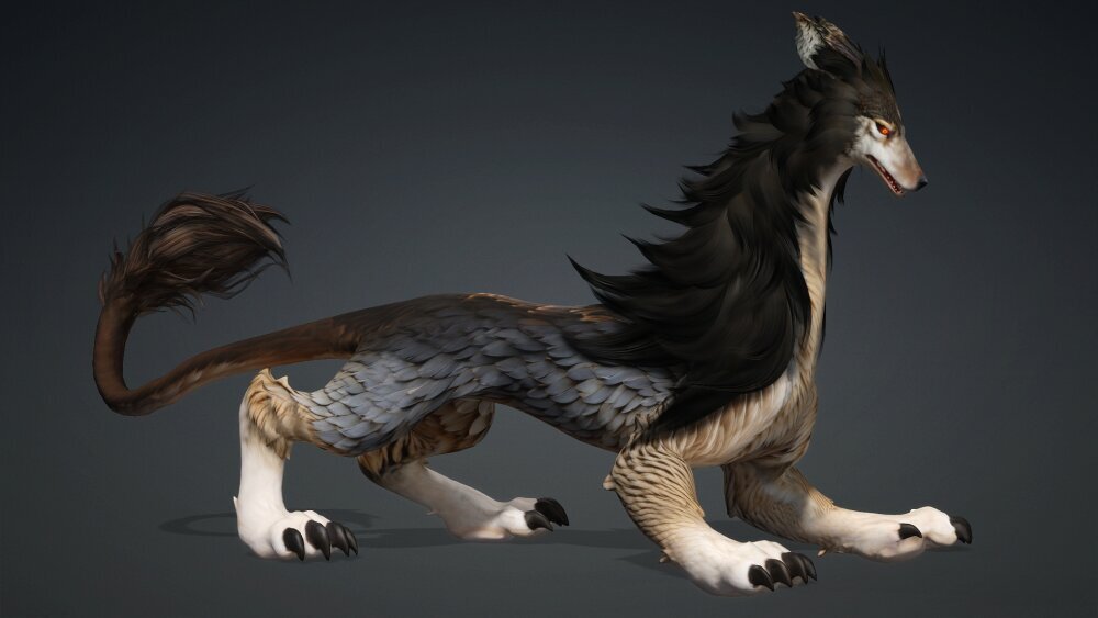 Divine Wolf A4 3D model - Download Mythological creatures on 3DModels.org