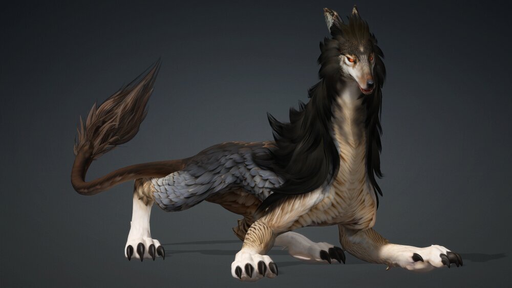 Divine Wolf A4 3D model - Download Mythological creatures on 3DModels.org