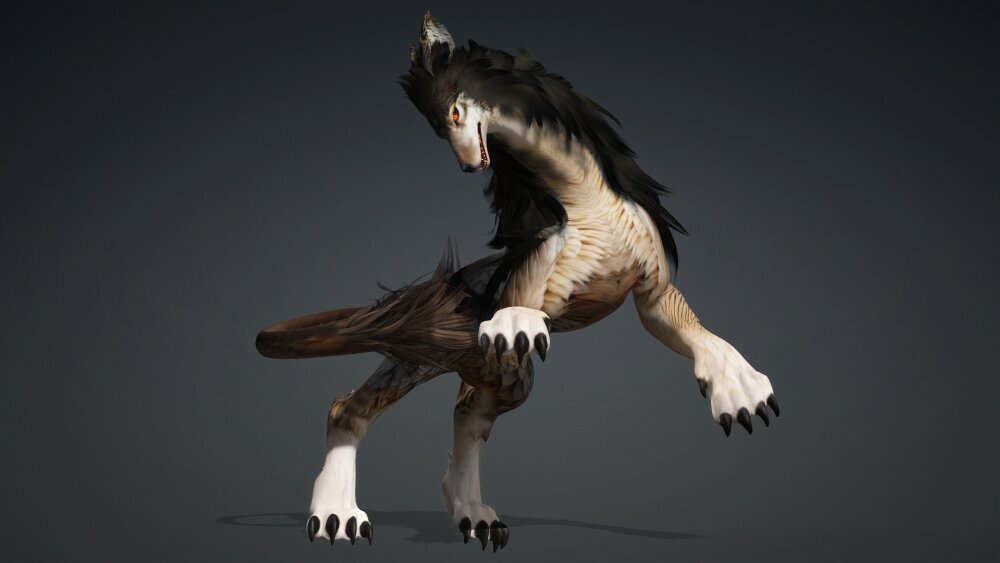 Divine Wolf A4 3D model - Download Mythological creatures on 3DModels.org