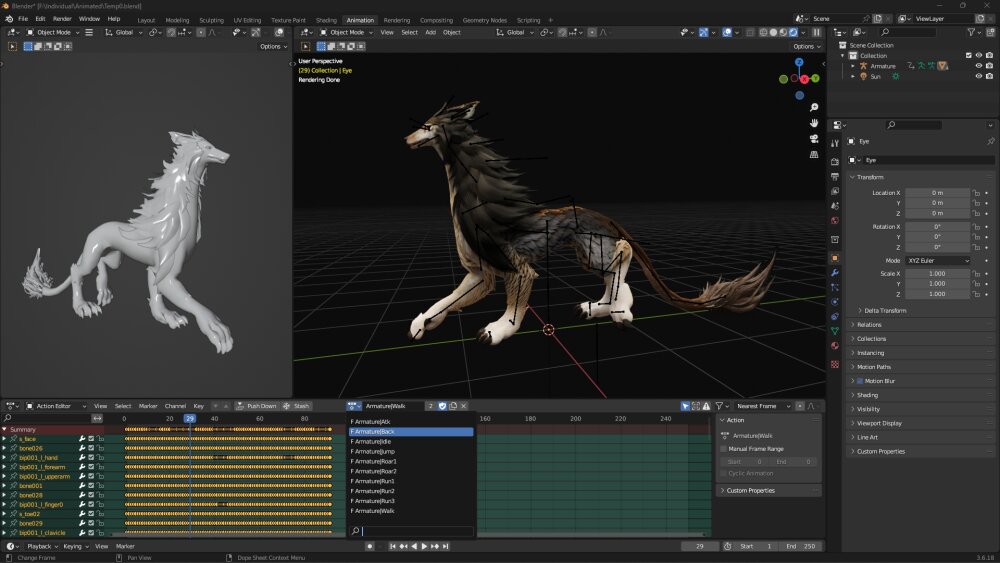 Divine Wolf A4 3D model - Download Mythological creatures on 3DModels.org