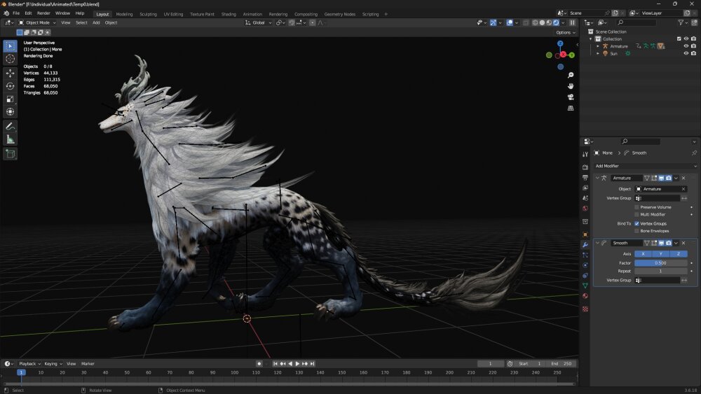 Lobo Divino Modelo 3D - Descargar Criaturas mitológicas on 3DModels.org