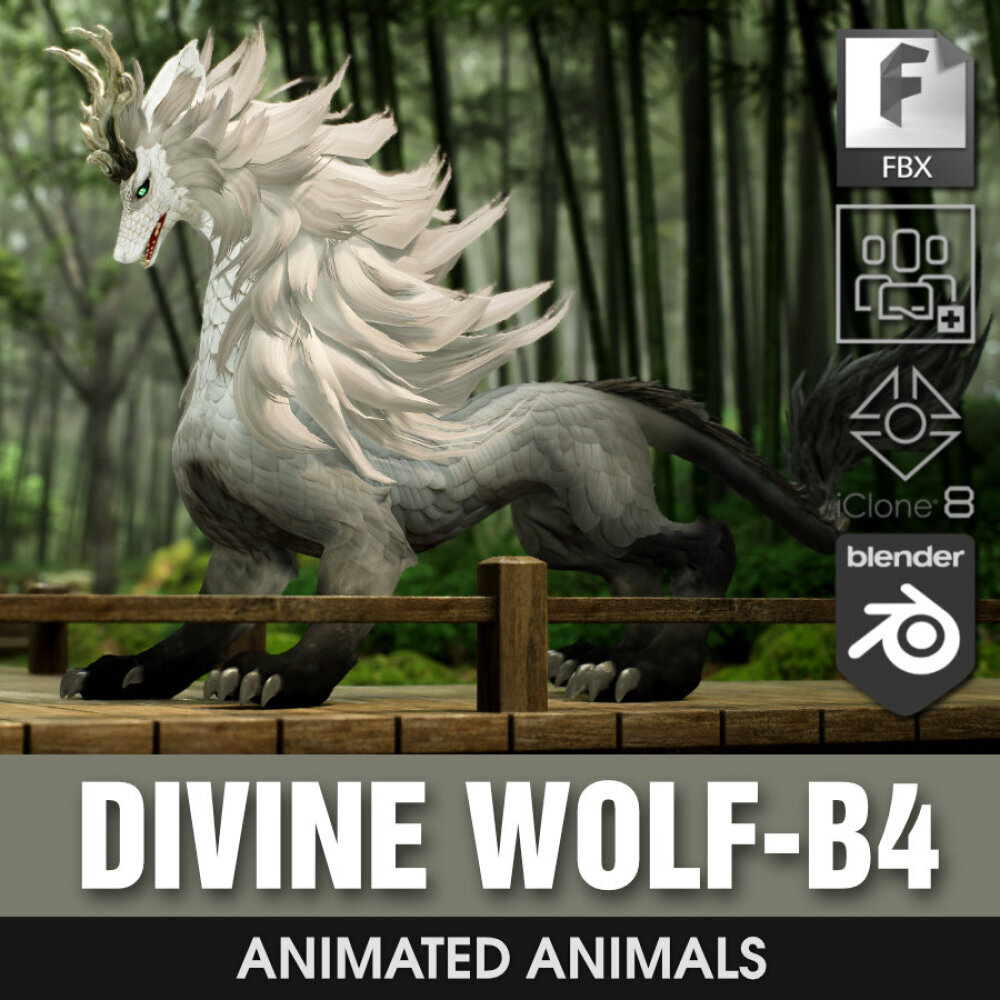 Lobo Divino B4 Modelo 3D - Descargar Criaturas mitológicas activado ...