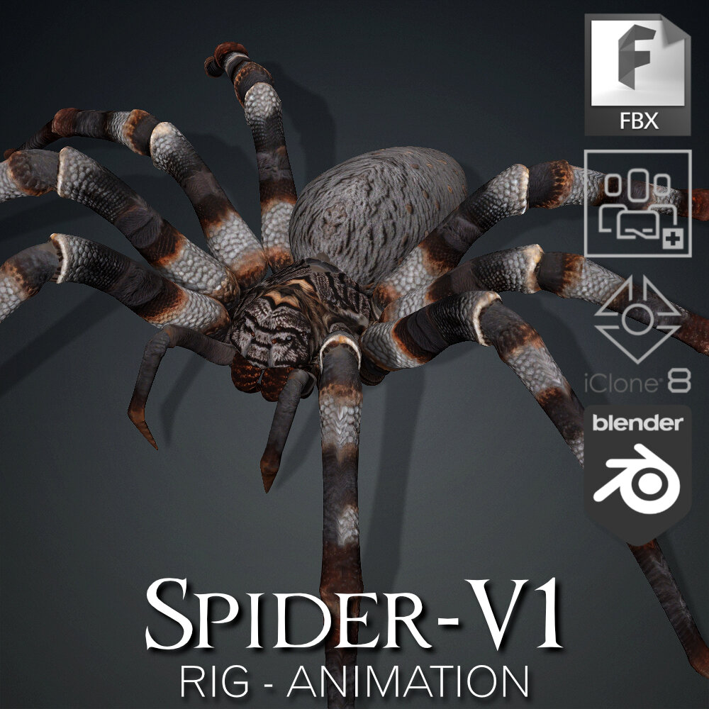 Spider V1 3D model - Download Arthropod on 3DModels.org