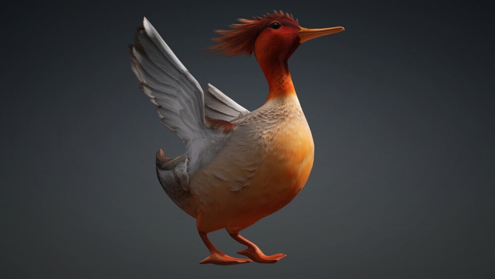 Duck B4 3D model - Download Birds on 3DModels.org
