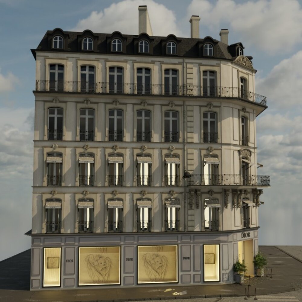 Dior Shop Paris 3D model - Download Buildings on 3DModels.org