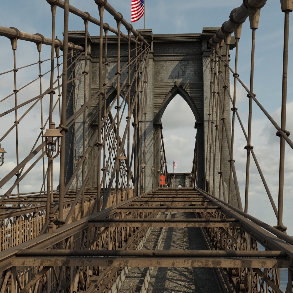 Brooklyn Bridge New York 3D model - Download Buildings on 3DModels.org