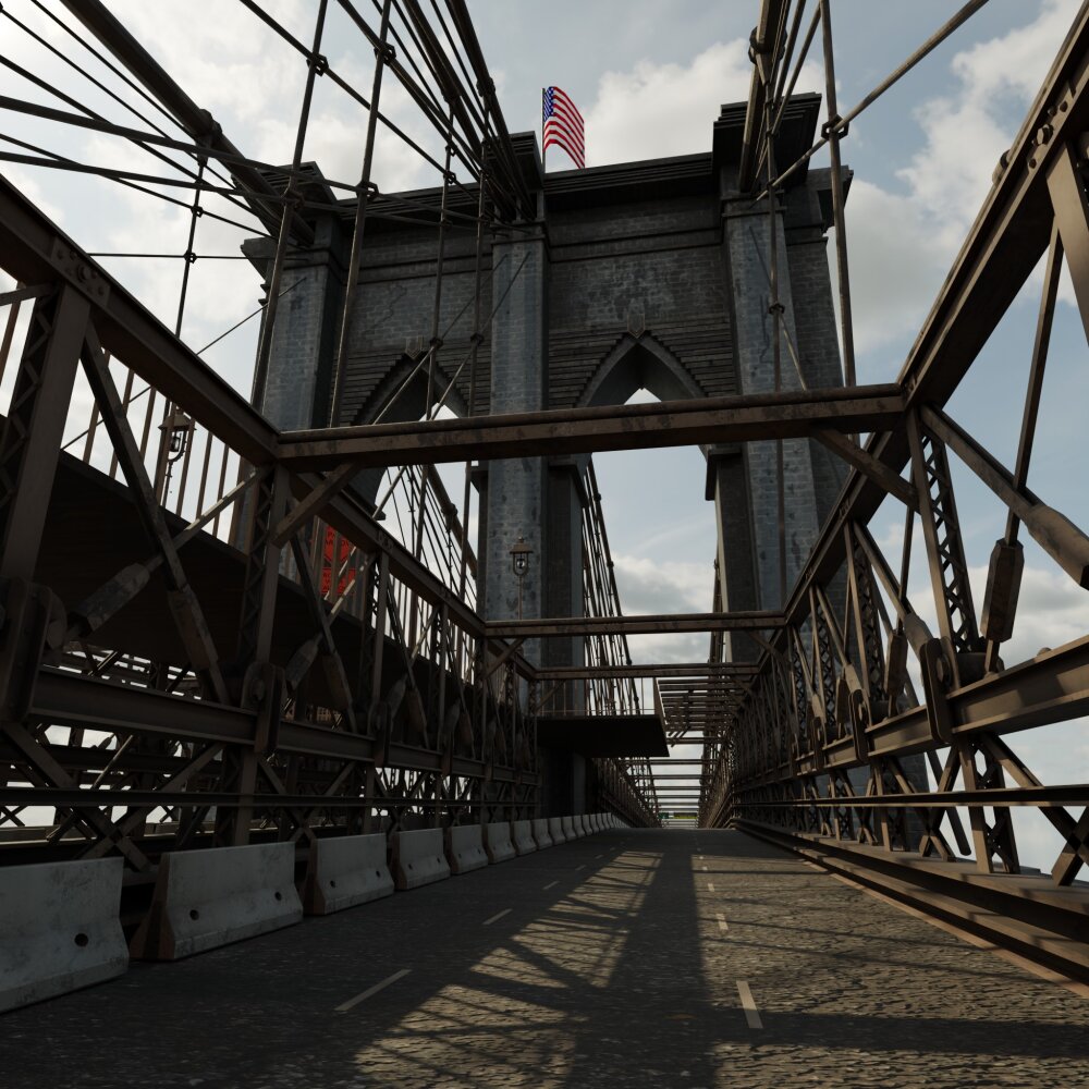 Puente de Brooklyn Nueva York Modelo 3D - Descargar Edificios activado ...