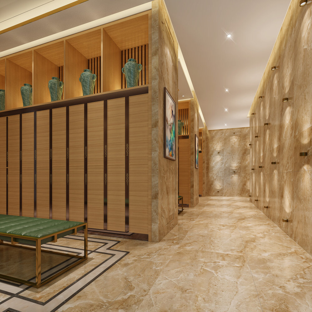 Dressing Room Golden Male 3D model - Download Rooms on 3DModels.org