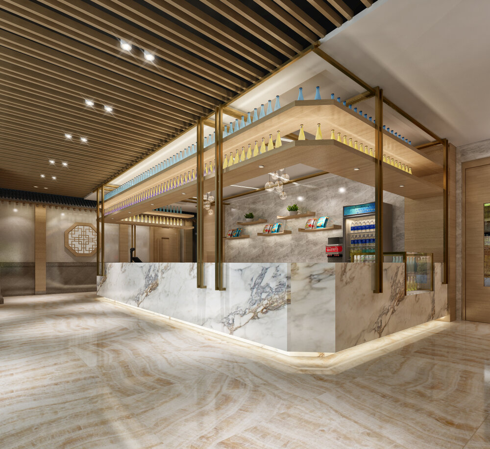 Reception Drink Bar 3D model - Download Hall on 3DModels.org
