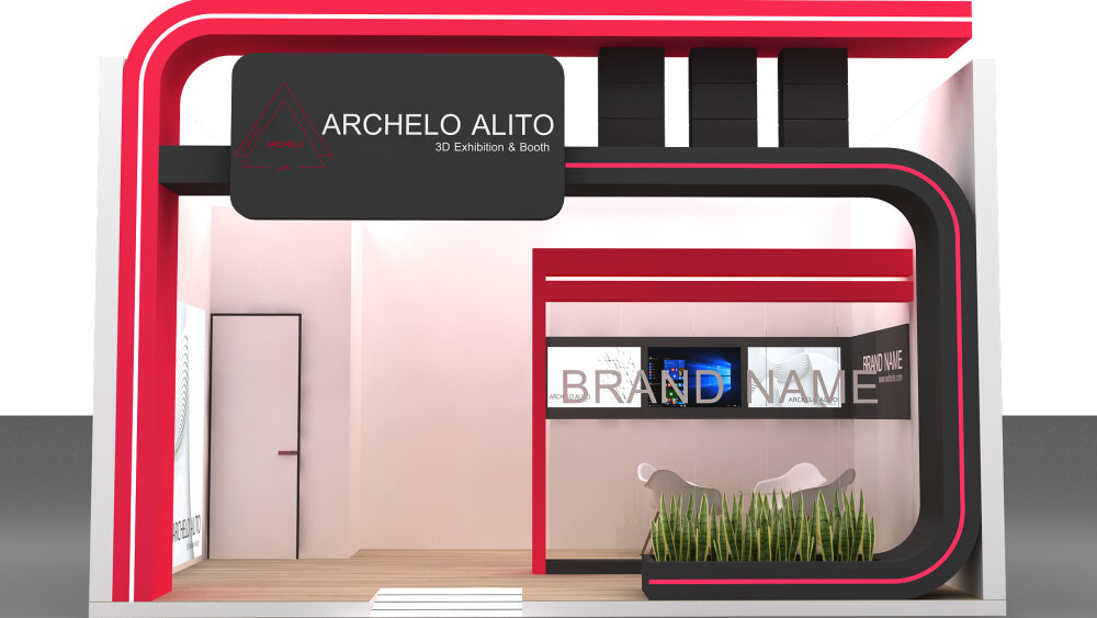 Trade Show Booth Design 3D model - Download Commercial Spaces on ...
