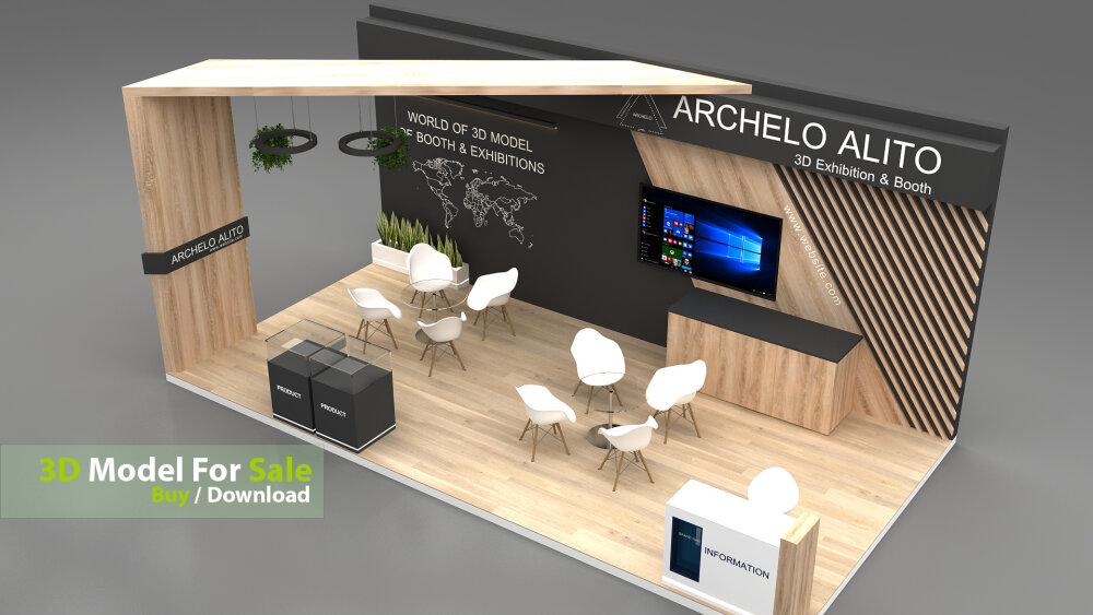 Minimal Exhibition 3D model - Download Commercial Spaces on 3DModels.org