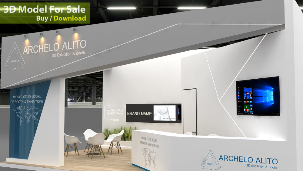Exhibition Booth Design with Integrated LED Lighting 3D model ...