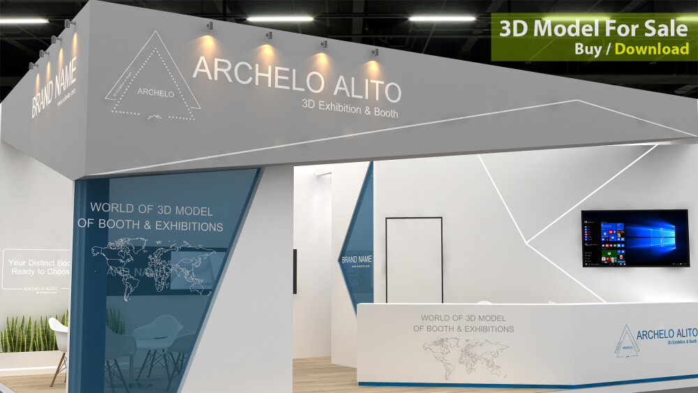 Exhibition Booth Design with Integrated LED Lighting 3D model ...