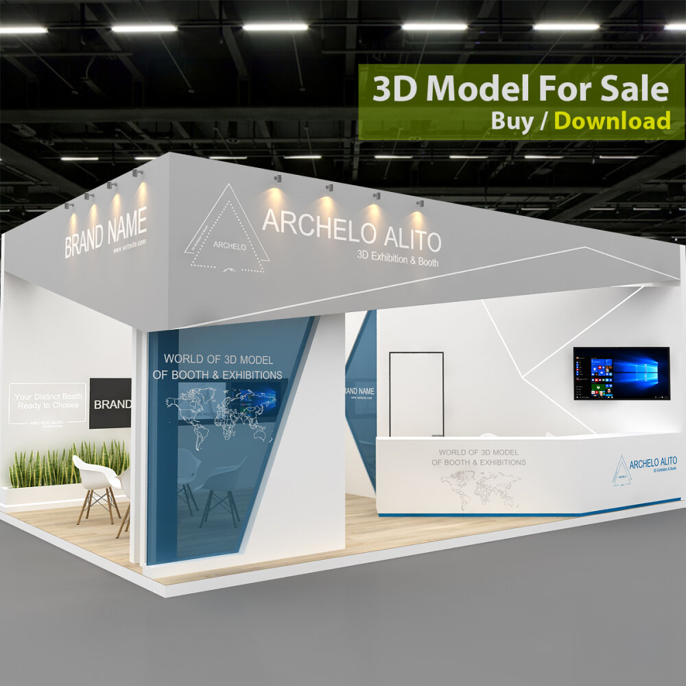 Exhibition Booth Design with Integrated LED Lighting 3D model ...