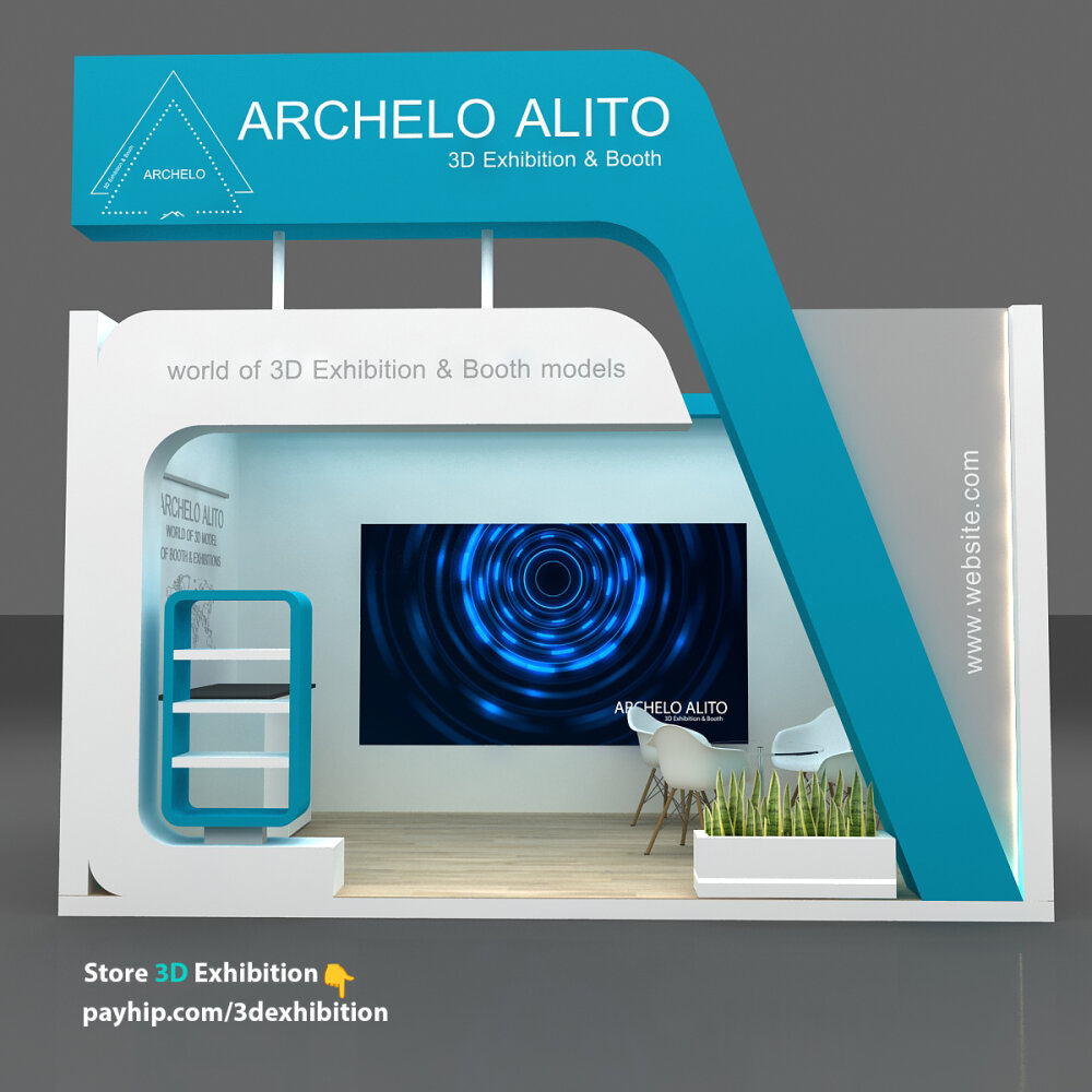Exhibition and Booth Design 3D model - Download Commercial Spaces on ...