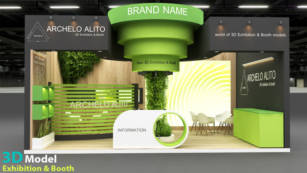 Expo Minimal Booth 3D model - Download Commercial Spaces on 3DModels.org