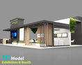 Exhibition Booth Design with Interactive Display Elements 3D model ...