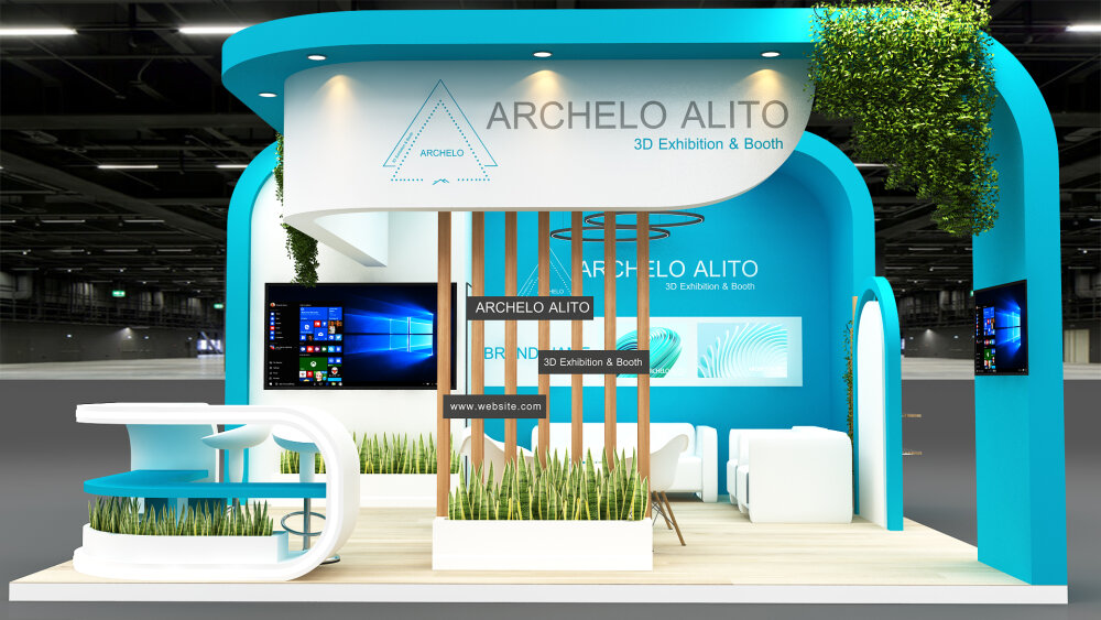 Open-Sided Exhibition Booths Collection 3D model - Download Commercial ...