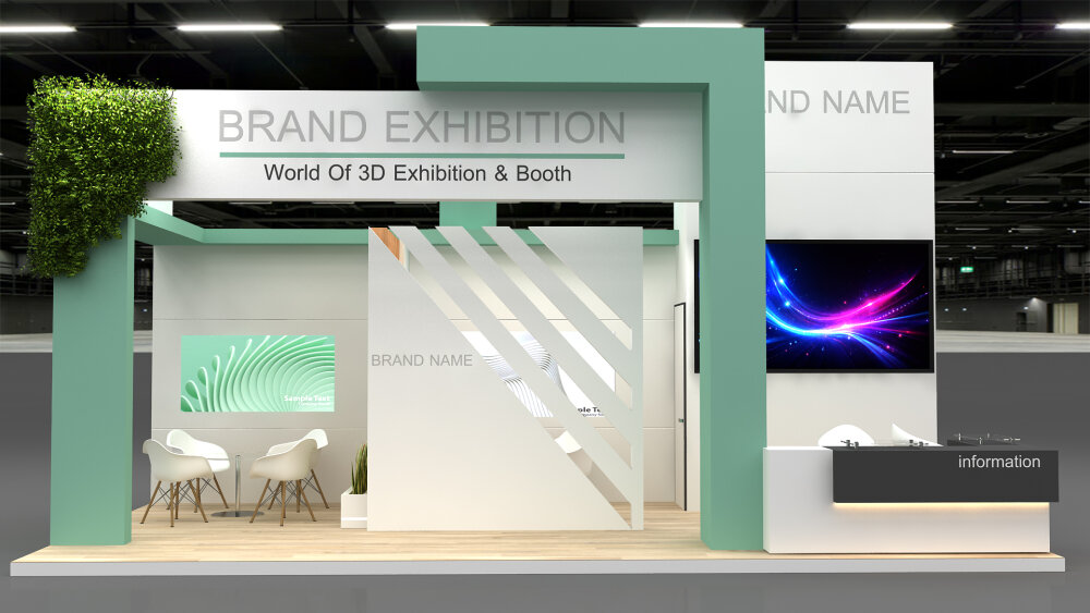 Exhibition Booth with Multi-Layer Dividers 3D model - Download ...