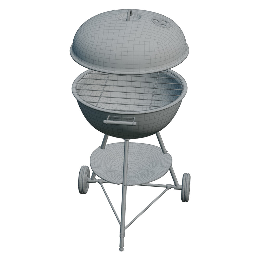 Barbecue Rond Style Weber Modèle 3D - Télécharger Appareils ménagers ...