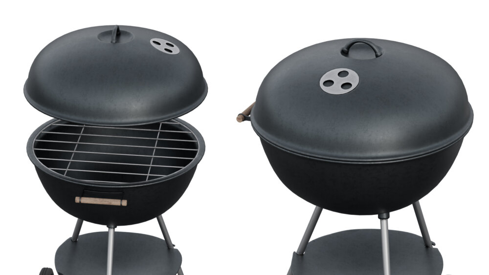 Bbq Round Weber Style 3D model - Download Appliances on 3DModels.org