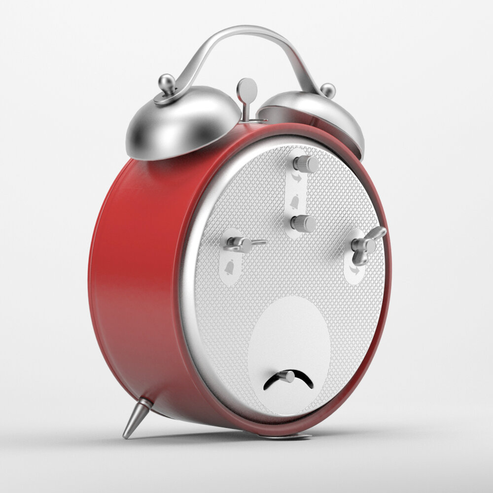 Classic Table Mechanical Clock Alarm 3D model - Download Decoration on ...