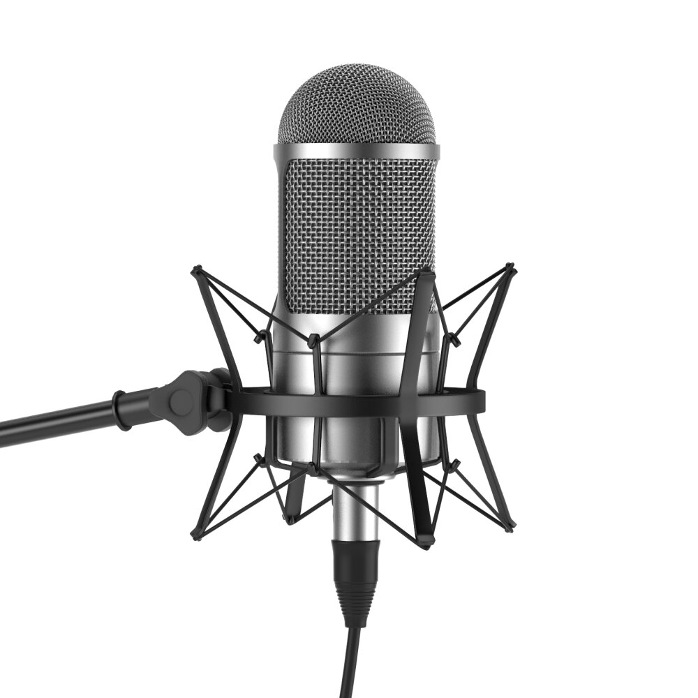 Studio Microphone with Stand Model For Subdivide 3D model - Download ...