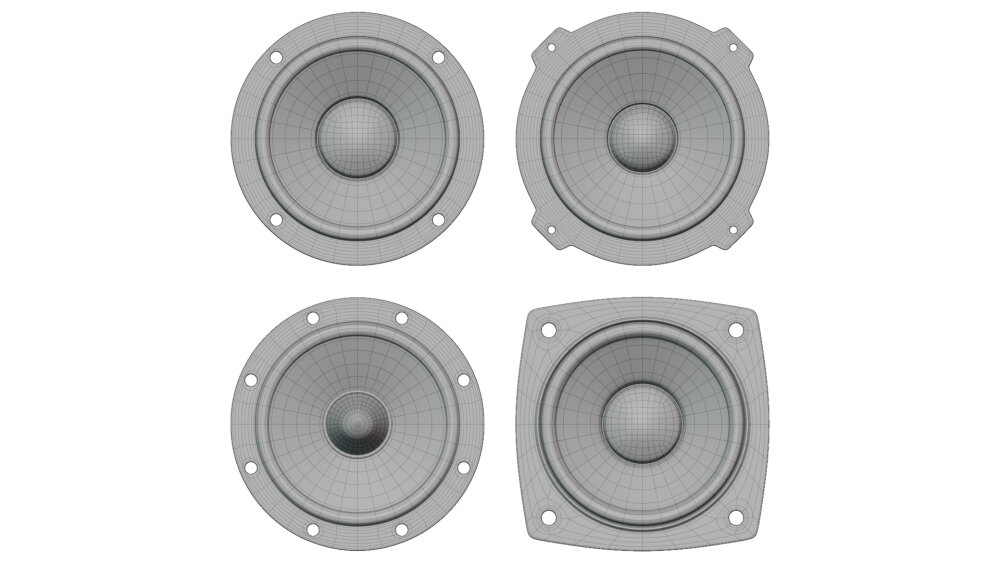 Powerful Speaker Dinamic Set Mid Frequency 3D model - Download Audio ...