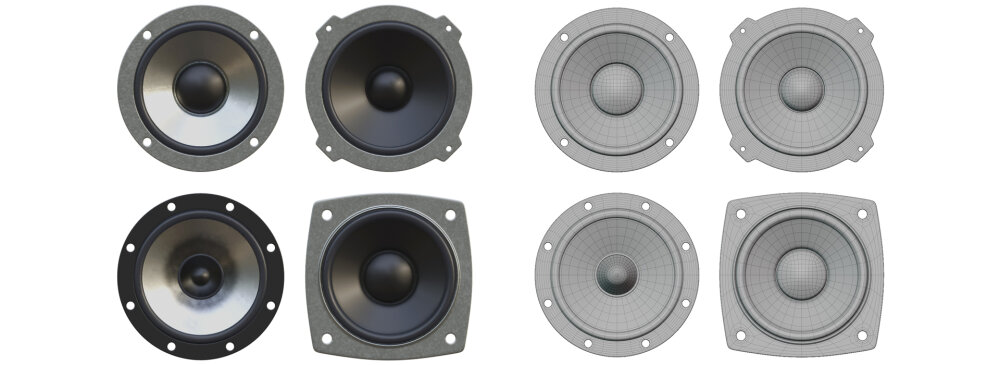 Powerful Speaker Dinamic Set Mid Frequency 3D model - Download Audio ...