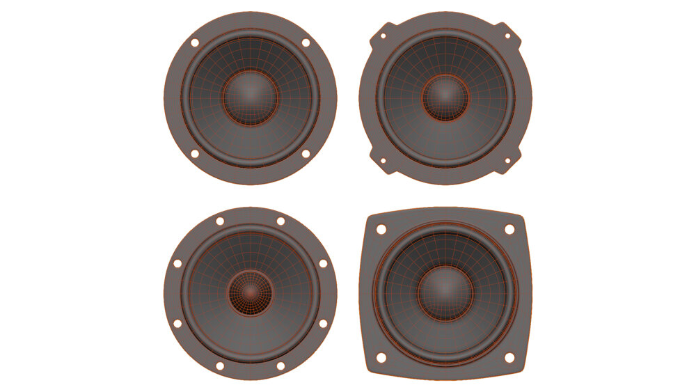 Powerful Speaker Dinamic Set Mid Frequency 3D model - Download Audio ...