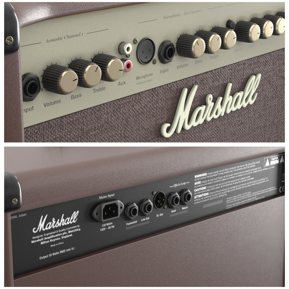 Marshall Acoustic Soloist As50d. Combo For Acoustic Guitars 3D model ...
