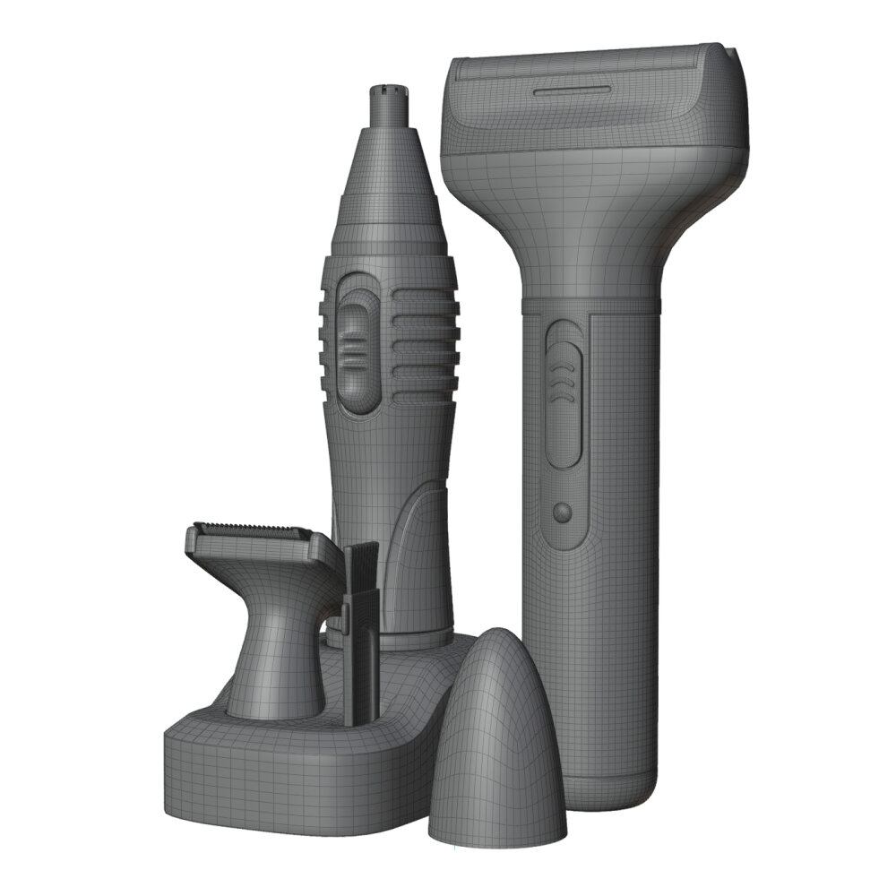 Trimmer and Shaver Set 3D model - Download Home Appliances on 3DModels.org