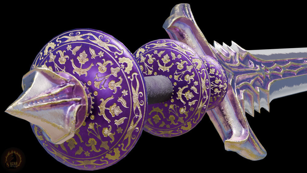 Sword 001 Premium Medieval Sword 3d Model with Lods 3D model - Download ...