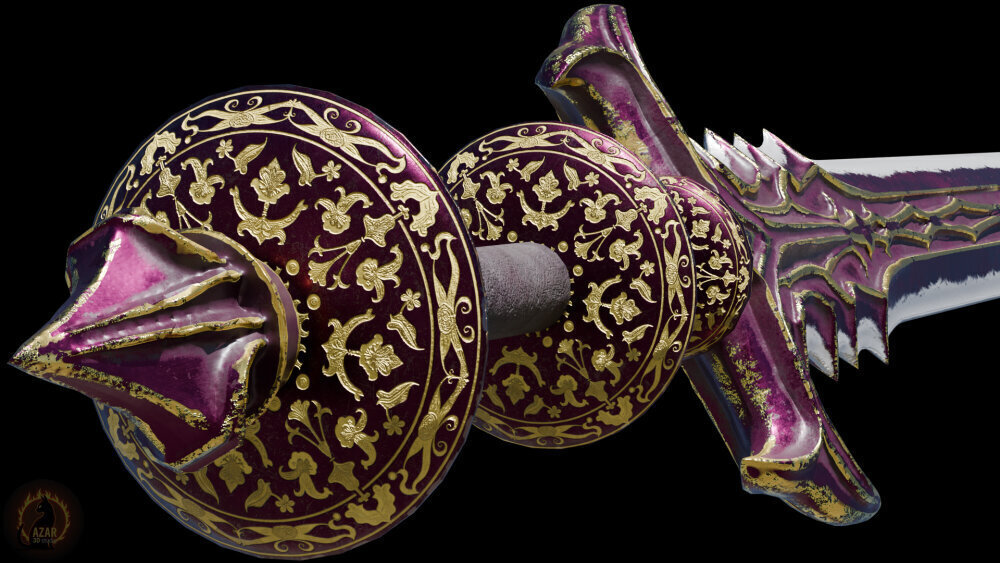 Sword 001 Premium Medieval Sword 3d Model with Lods 3D model - Download ...