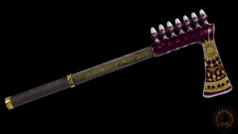 Hacha Medieval Realista para Unity Built-in Pipeline Modelo 3D ...