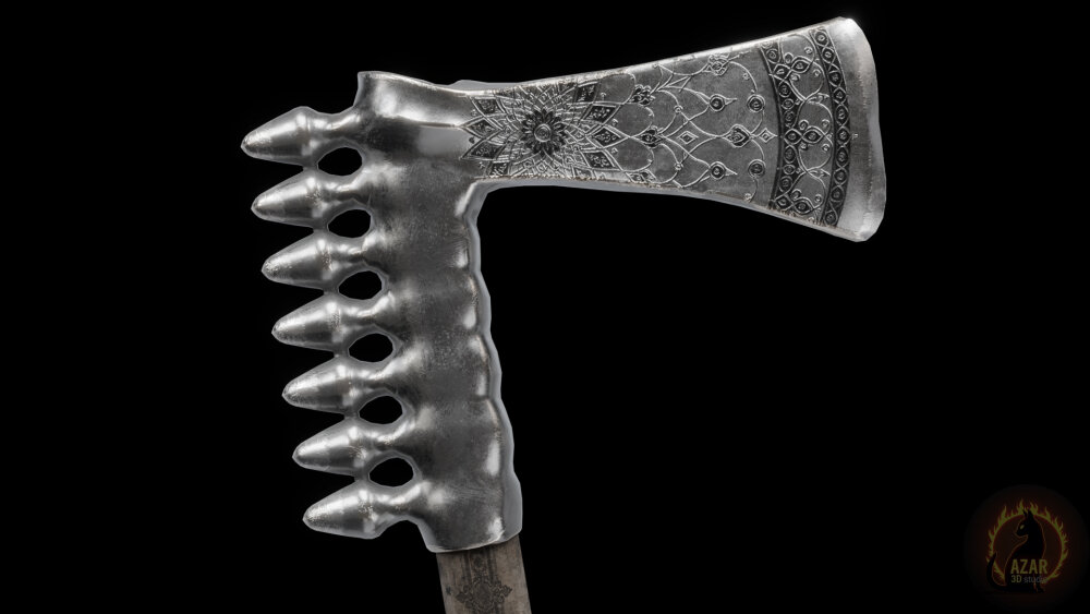 Axe Realistic Medieval Pbr 3D Model for Unity (Built-in Pipeline) 3D ...