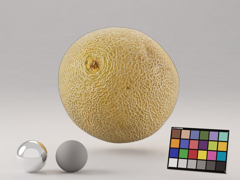 Galia Melon 3D model - Download Fruit on 3DModels.org