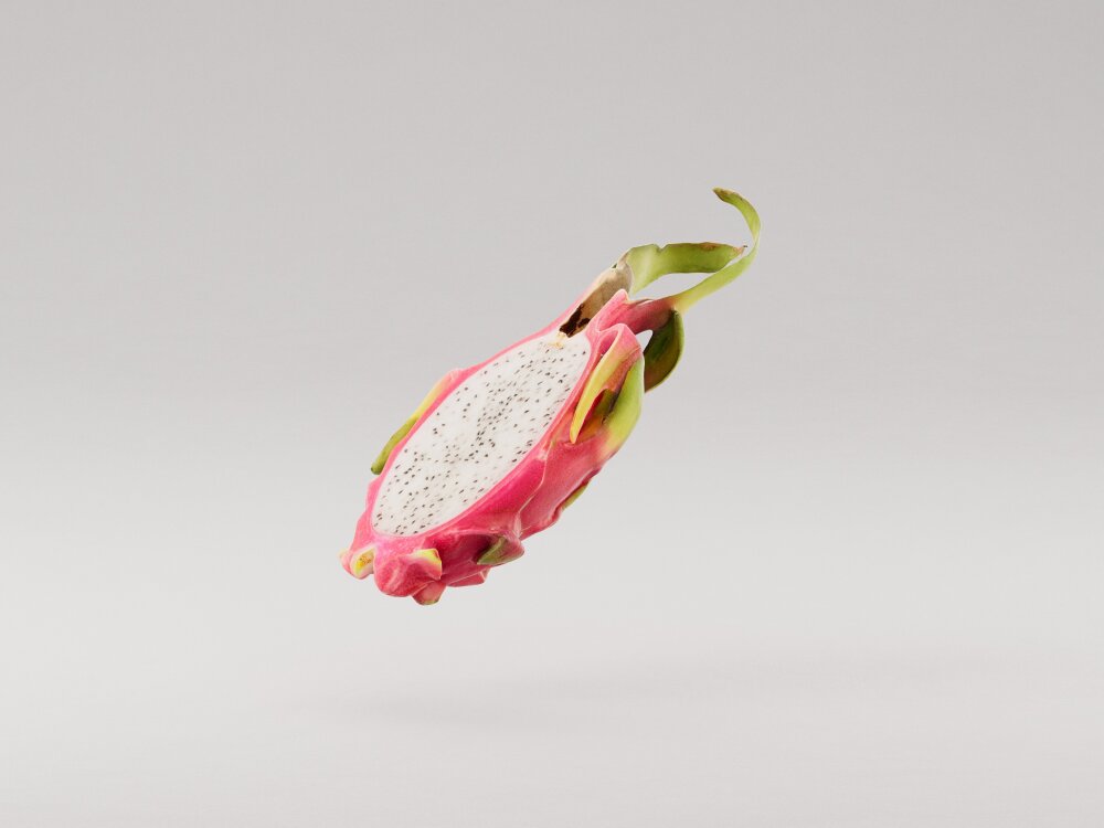 Half Cut Pitaya Dragon Fruit 3D 모델 - 다운로드 열매 on 3DModels.org