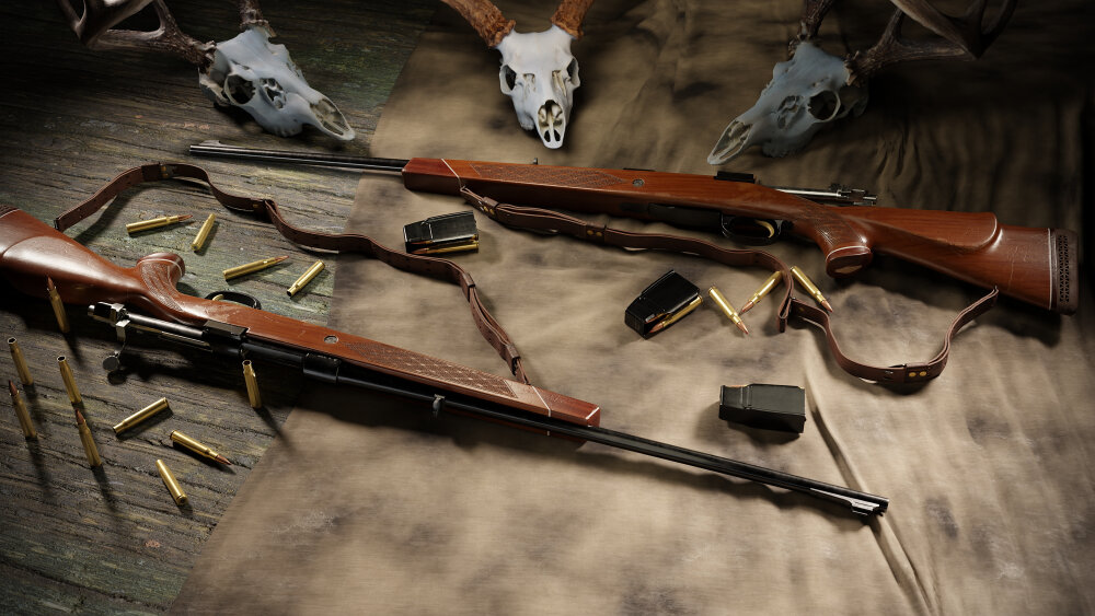 Deer Hunter Special Parker Hale 1200C Safari Bolt Action Rifle 3D model ...